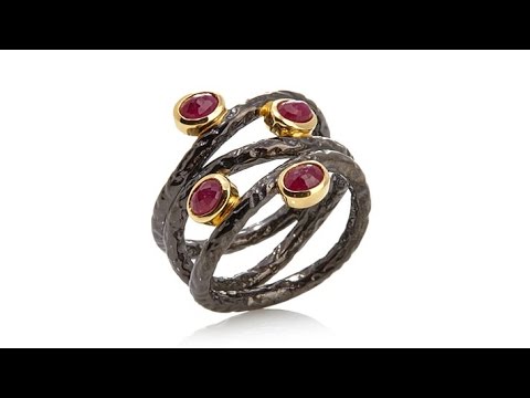 Jewels of Istanbul .88ct Ruby Vine Ring