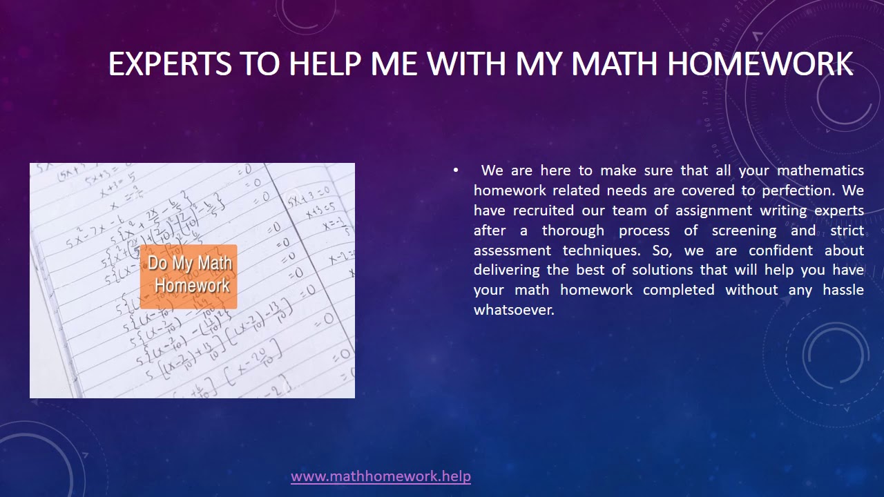 Math Homework Help ppt
