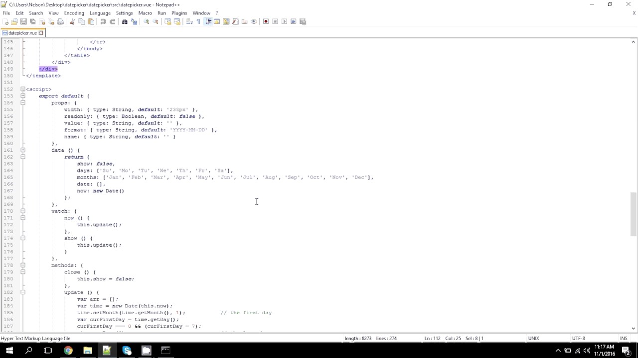 Vue.js Datepicker Component