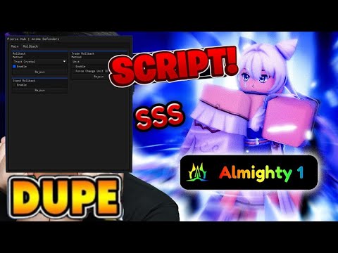Anime Defenders Script GUI / HACK & SCRIPT | ROLLBACK & DUPE AUTOFARM MACRO INF GEMS NEW UPD OP