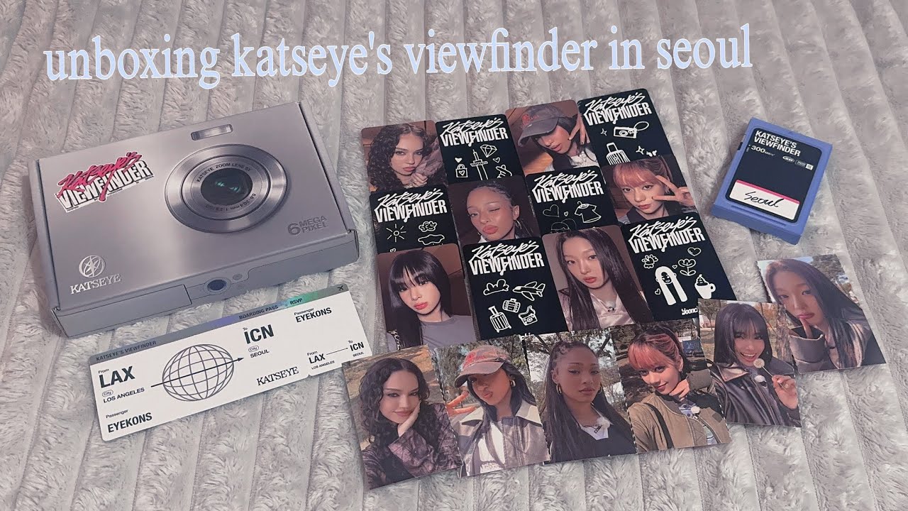 unboxing katseye’s viewfinder in seoul (weverse pobs) 📷💭🩵