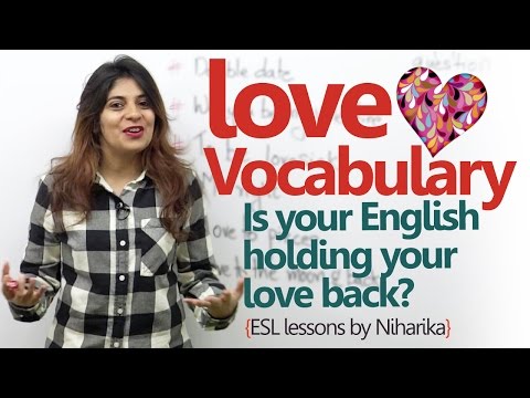 English Lesson - Love vocabulary for Valentine's day ( Learn English online for free)