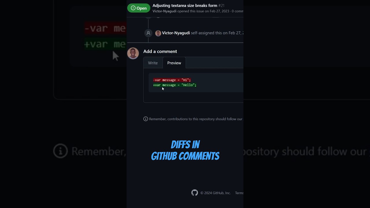 Show Diffs in GitHub Comments to Demo Changes
