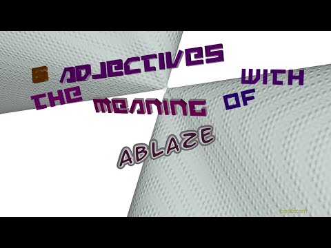 ablaze - 8 adjectives which are synonym of ablaze (sentence examples)