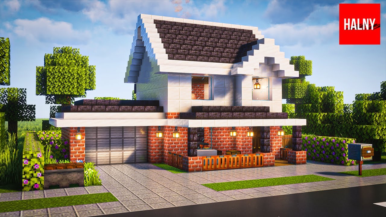 Minecraft suburban house tutorial - Minecraft Builders