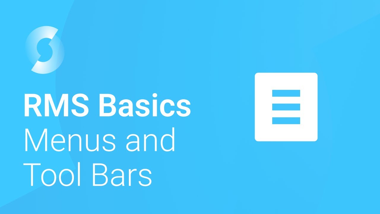 Getting started with RMS Cloud: Understanding Menus and Tool Bars