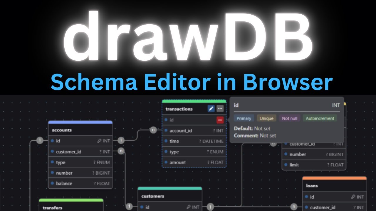 drawDB - Free, Simple Database Schema Editor and SQL Generator - Install Locally