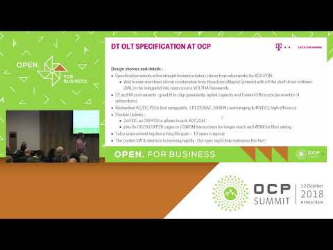 OCPREG18 - The Open GPON OLT A Contribution of Deutsche Telekom to the Open Compute Project