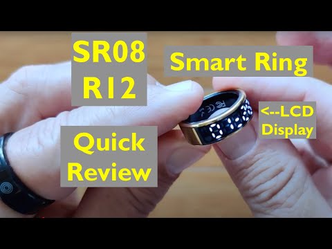 R12+SR08+SR09 Smart Rings with LCD Display Screen, Touch control, Health, Sports, More: Quick Review