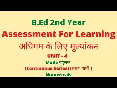 Calculation Of MODE in Statistics assessment for learning