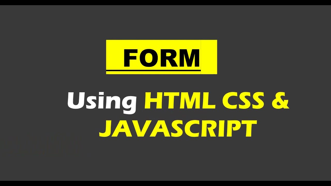 Javascript form validation |  Form Validation in Javascript | See description for full video link