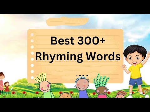 Rhyming Words For Kids | 300 Rhyming words | Rhyming Words For Kindergarten | List of Rhyming Words