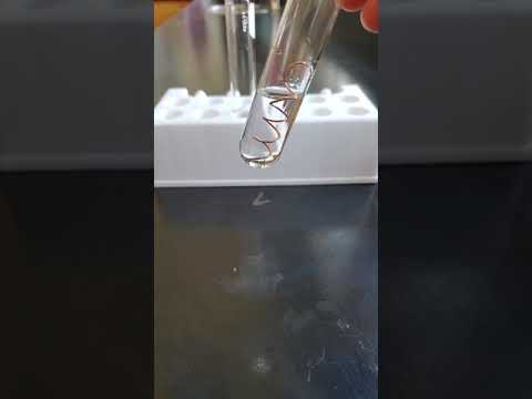 Copper wire and silver nitrate