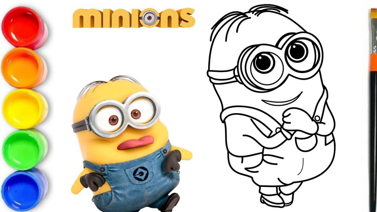 How To Draw and Color Minion - Minion Coloring Pages For Kids