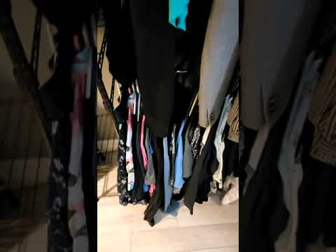 Amazon Basics Expandable Metal Hanging Storage Organizer Rack Wardrobe with Shelves, 14"-63" x 58"-7
