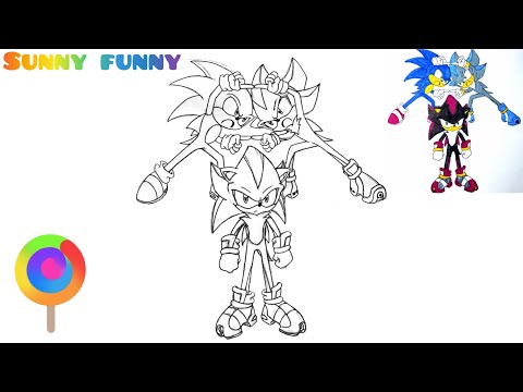 Sonic Team Coloring Pages / How To Draw Sonic, Shadow and Silver Sonic
