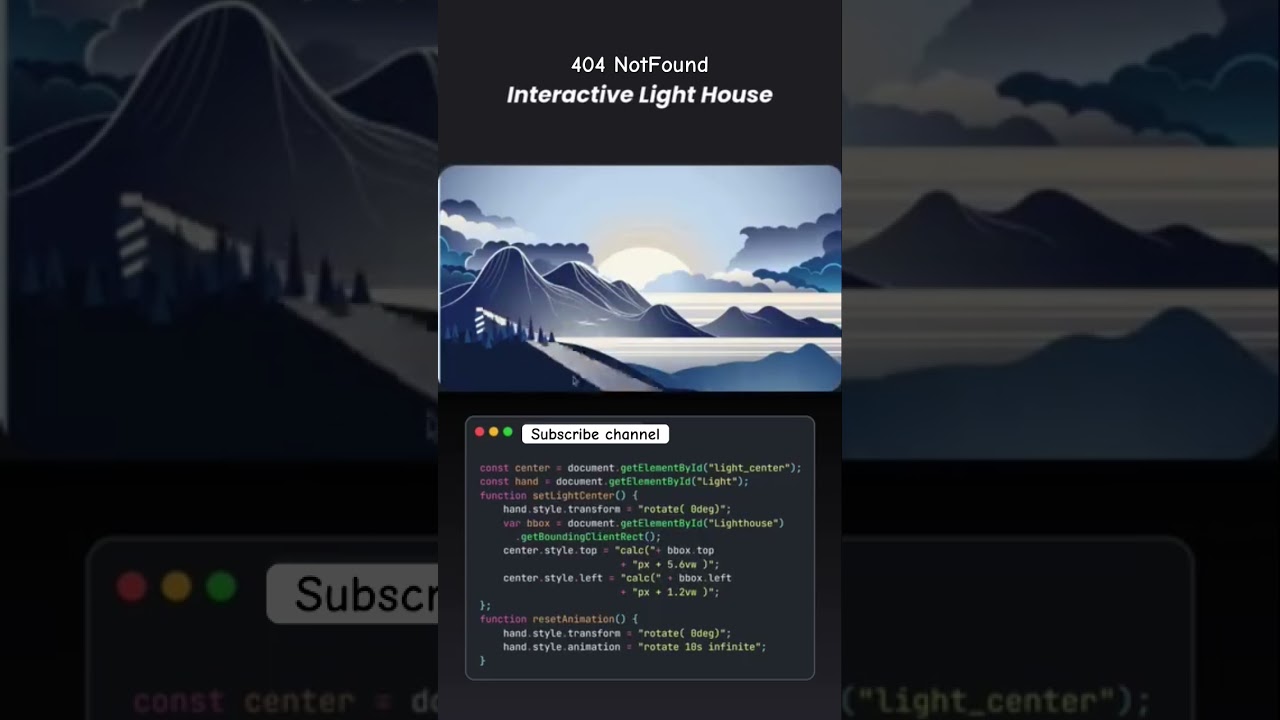 Interactive light house #coding #python #javascript #code #developer #codes #animation #js #games