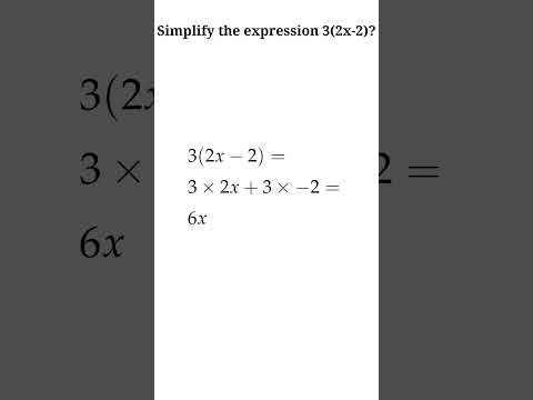Simplify the expansion 3(2x-2)