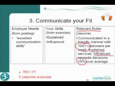 Writing Effective Resumes - Part 3 - Identifying Your Skills