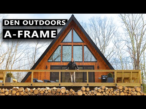 1,000sqft MODERN A-FRAME CABIN FULL TOUR! (Den Outdoors A-Frame House)