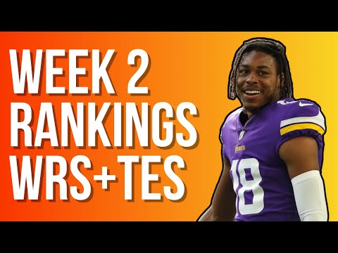Fantasy Football Rankings - Week 2 Wide Receiver / Tight End Rankings - Fantasy Football Advice