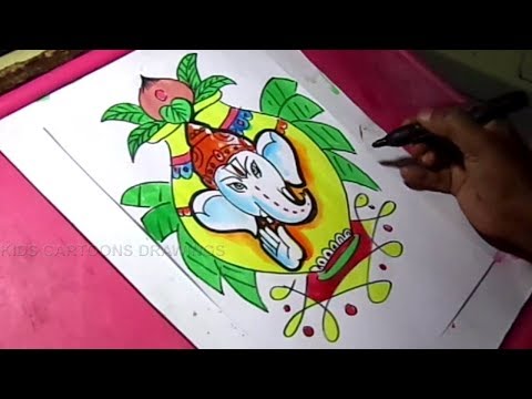 How to Draw Lord Ganesha in Kalasham Color Drawing – Milton Lange