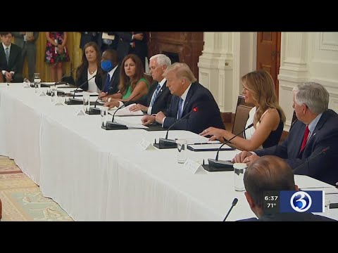 VIDEO: Trump pushes state, local leaders to reopen schools in fall