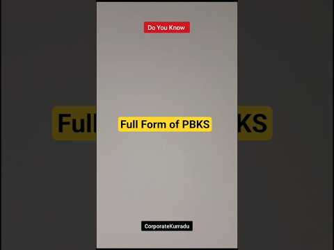 Full Form of PBKS | #fullforms #fullform #gk ##gkquiz #education #abbreviation #pbks