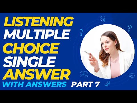 Listening Practice: Multiple Choice Single Answer - 7 Video Lecture ...