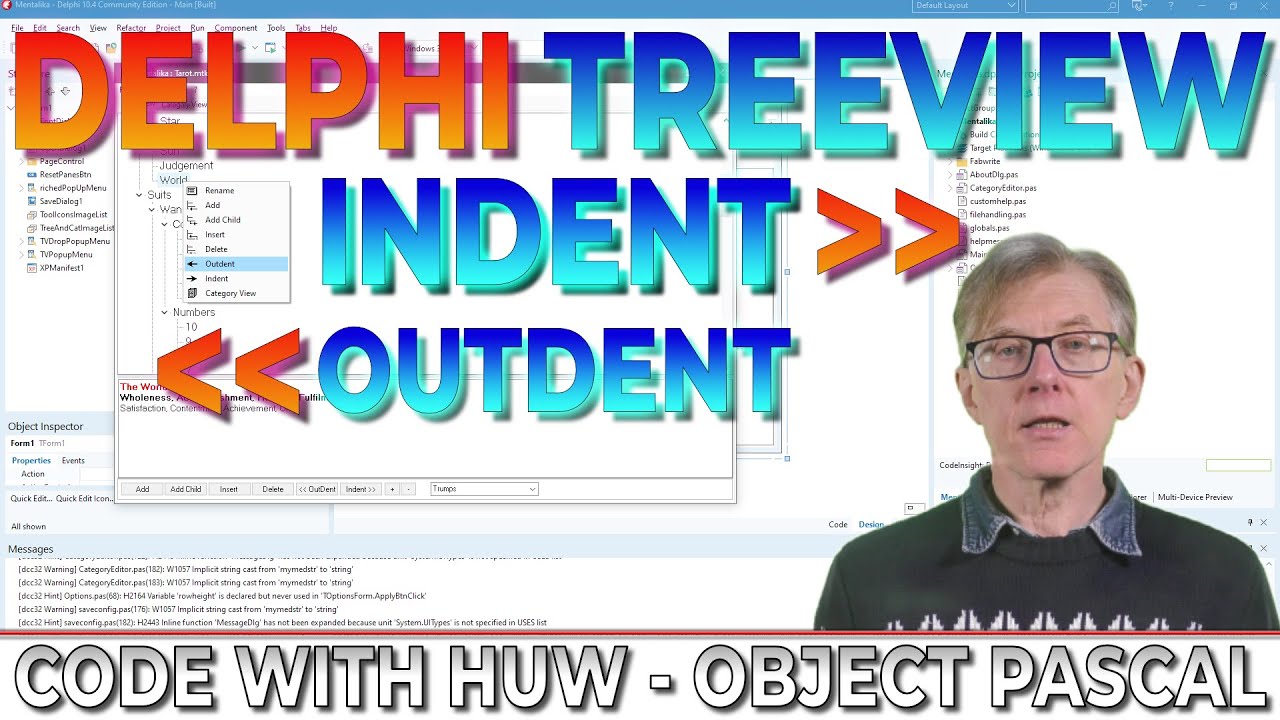 Delphi TreeView Programming : Indenting and Outdenting Nodes