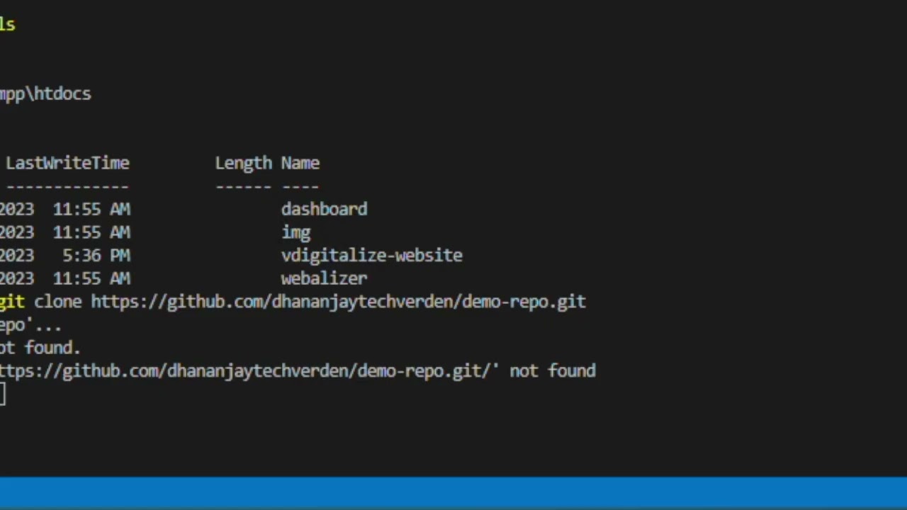 Github Repository Not Found Error While Cloning