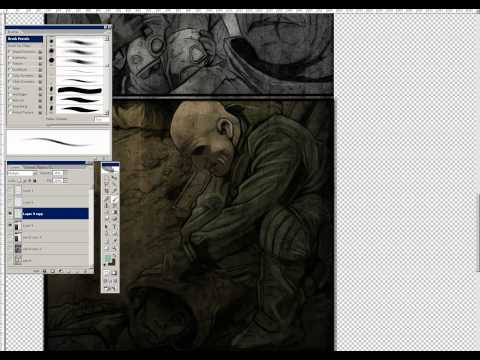 2000 AD comic - painting in Photoshop tutorial