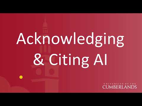 Citing Generative AI
