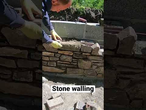 Laying stone #stone #mason #masonrywork