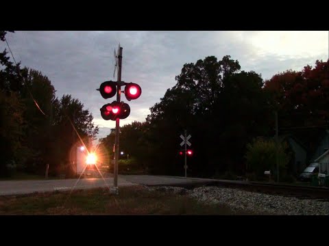 Railroad Street Railroad Crossing - CSX M644 w/ CSX 354 and CSX 837 in Battle Ground, Indiana