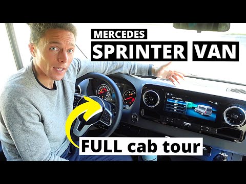Mercedes Sprinter Van Cab Tour | ALL the Features for Full-time Van Life