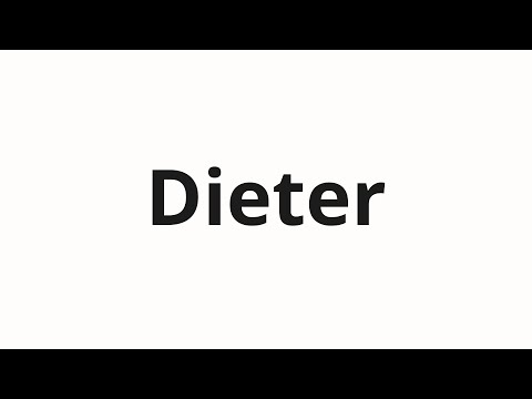How to pronounce Dieter