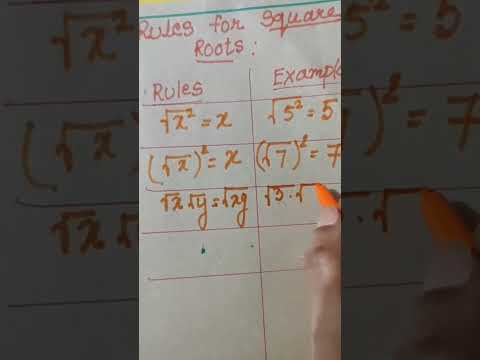 Shorts | Rules | Square Roots | Mathematics | EDUCATION WORLD WITH PINKY ✔️