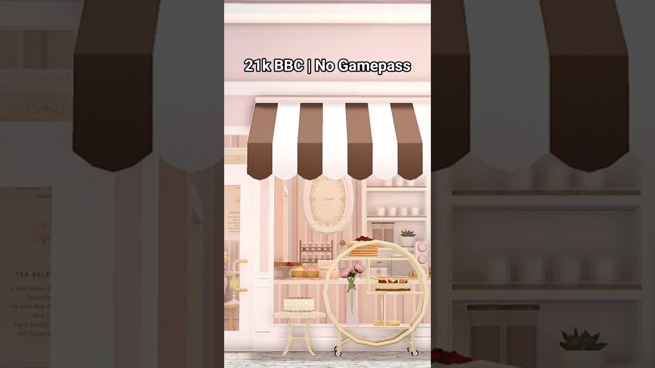 no gamepass bloxburg cafe #bloxburg #roblox #bloxburgbuild #cafe