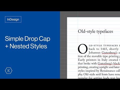 InDesign – Drop Cap and Initial Cap Styles Tutorial