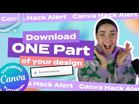 CANVA TUTORIAL: Save one object (or a group of object) in Canva NOT the whole page