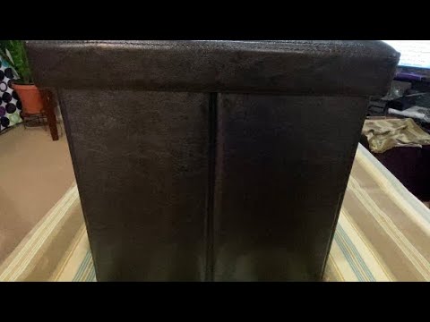 Mainstays Collapsible Storage Ottoman from Walmart