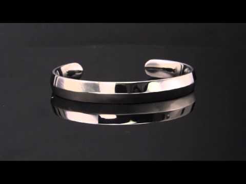 Inox Jewelry Men's Titanium Matte Polished Bracelet with Two Sided Front Finish-BRT014