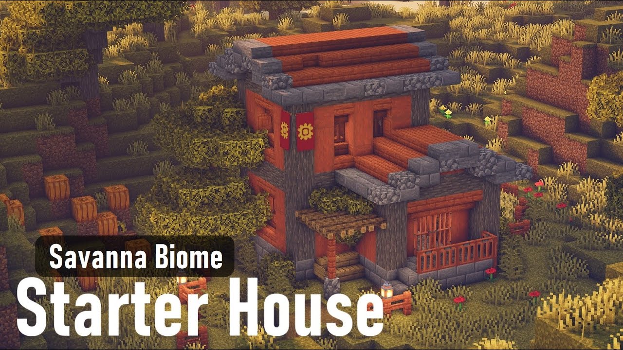 Minecraft | How to Build a Simple Savanna Starter House - Minecraft ...