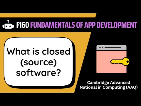 Closed Software | 1.3.2 | Fundamentals of Application Development | Unit F160