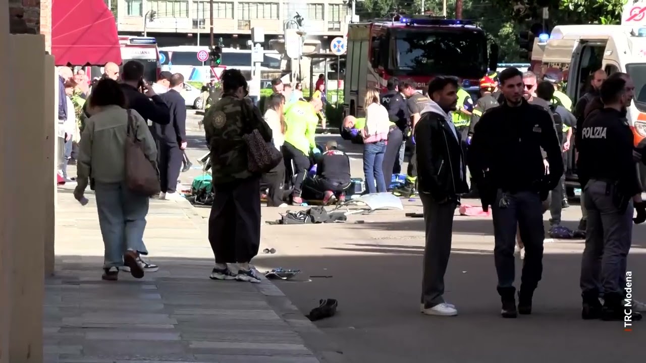Car rams into pedestrians in Italian city of Modena