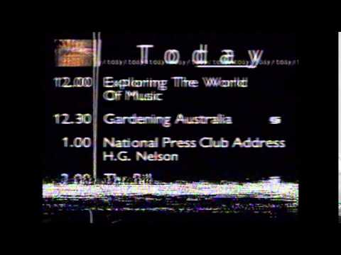 ABC TV - Wednesday Afternoon and Evening Programme Schedules (29/12/1999)