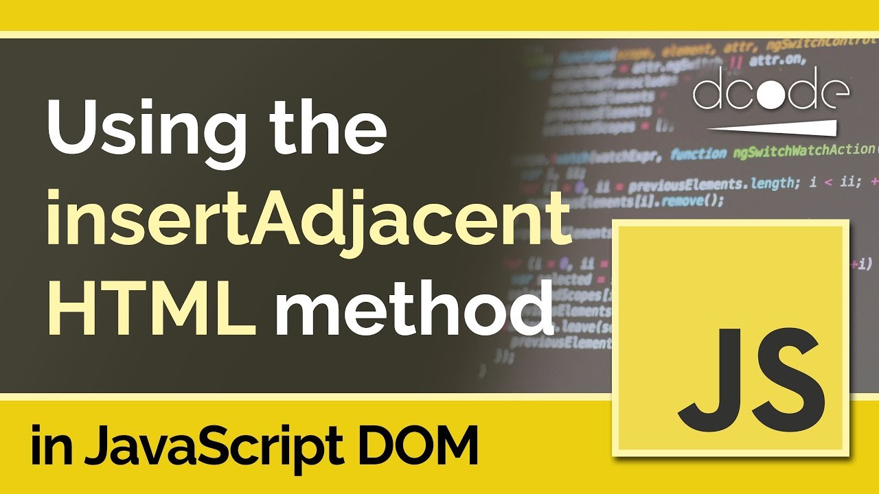 JavaScript DOM Tutorial - Element.insertAdjacentHTML()