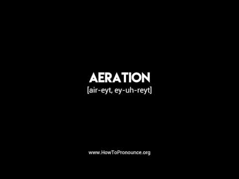How to Pronounce "aeration"
