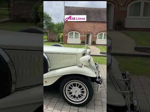 Vintage Wedding car from A2Z Limos. Birmingham based stretch limo and wedding car hire since 2001.